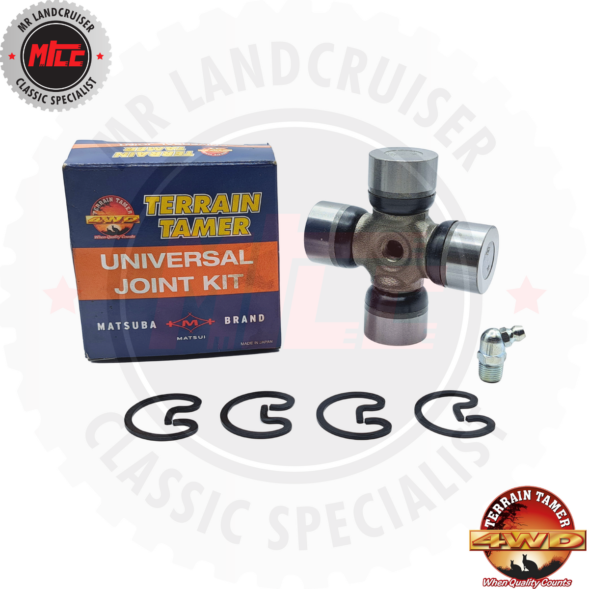 Universal Joint Kit Front & Rear suitable for 40 series Toyota Landcru ...