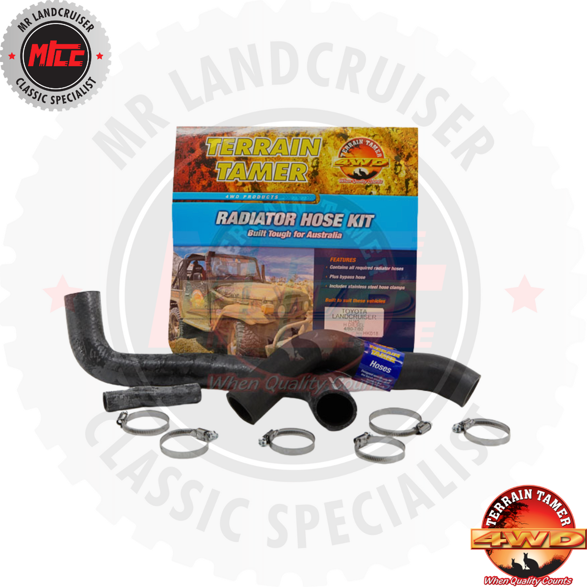 Radiator Hose Kit suits Toyota Landcruiser HJ45 4/1980 - 8/1980 – Mr ...