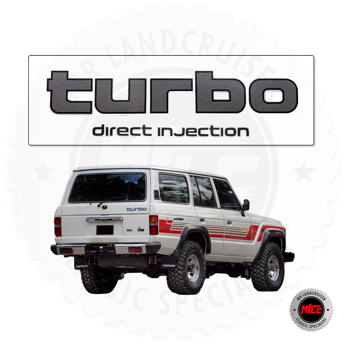 Tailgate Turbo Decal suits 60 Series Toyota Landcruiser – Mr Landcruiser