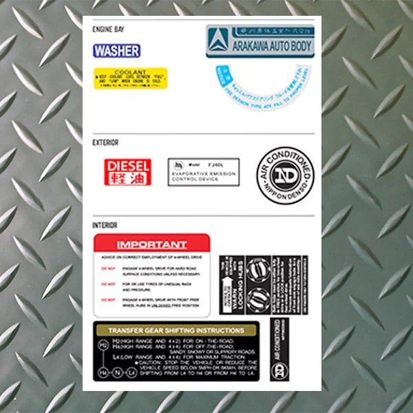 40 Series Vehicle Decal Kit – Mr Landcruiser